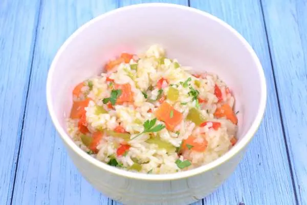 Easy Vegetable Rice Pilaf Recipe-5 Ingredients Dish+VIDEO
